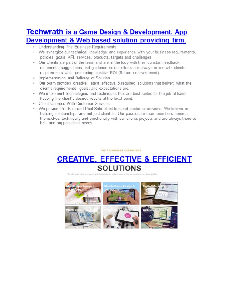 PPT – Techwrath is a Game Design & Development, App Development & Web ...