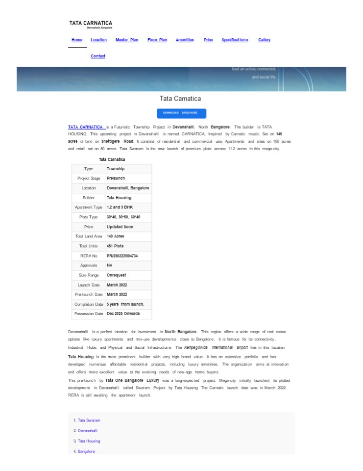 PPT – Advantages of Investing in Tata Housing Township Tata Carnatica ...