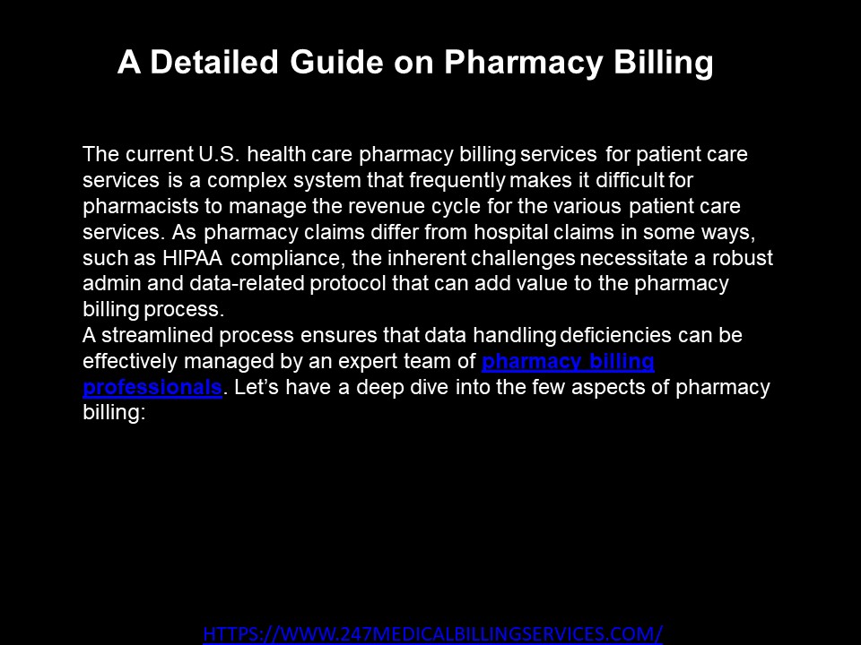 A Detailed Guide On Pharmacy Billing presentation | free to download