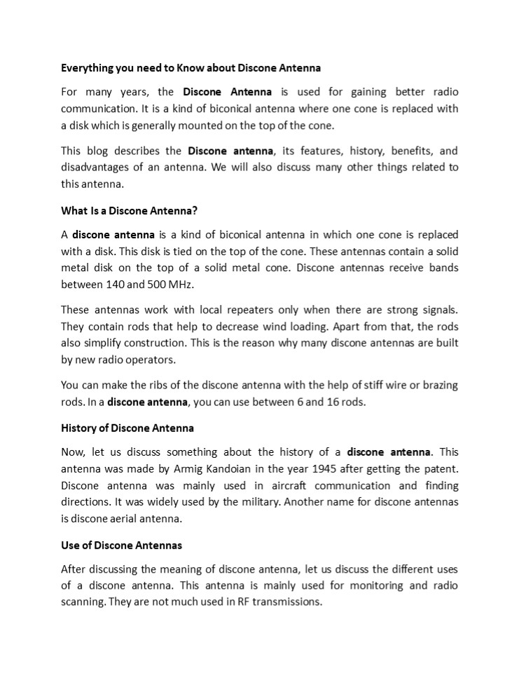 PPT – Everything you need to Know about Discone Antenna PowerPoint ...