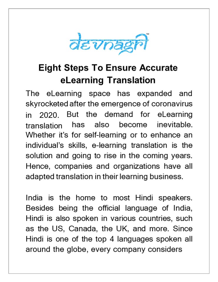 Eight steps to ensure accurate eLearning translation presentation ...