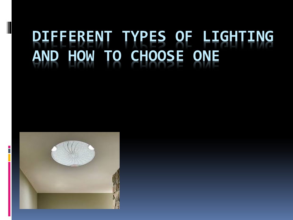 PPT – Different Types of lighting and How to Choose One PowerPoint ...