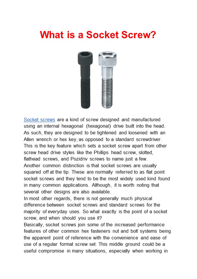 PPT – What is a Socket Screw? PowerPoint presentation | free to ...