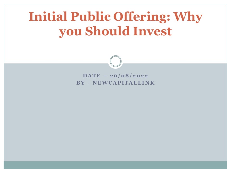 Initial Public Offerings presentation | free to download