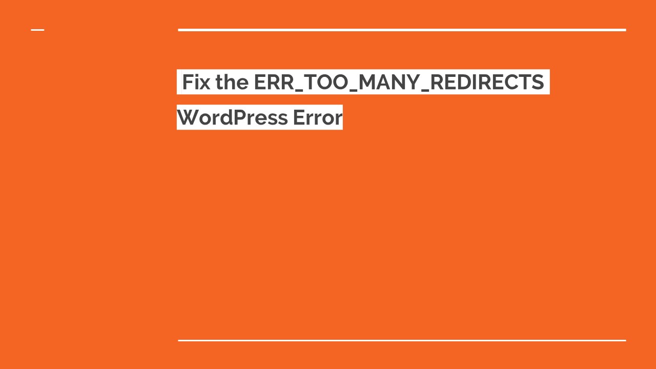 PPT – ERR_TOO_MANY_REDIRECTS PowerPoint presentation | free to download ...