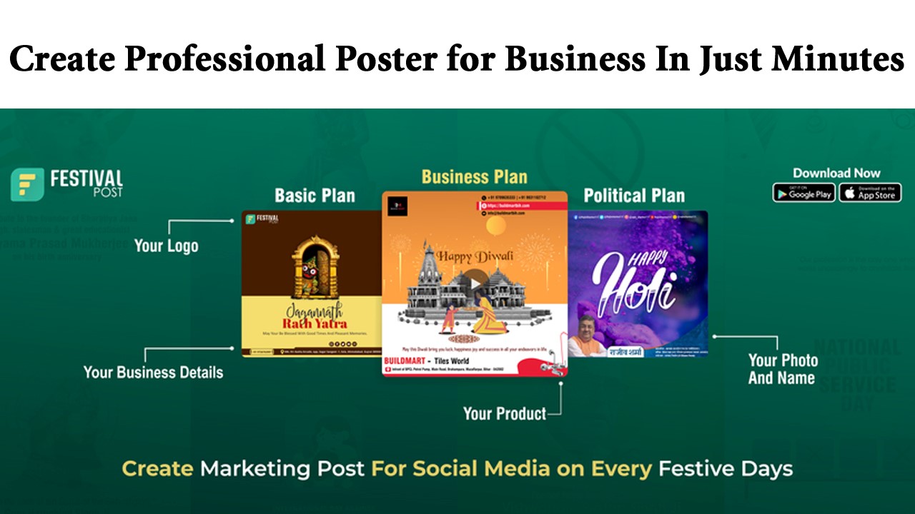 Poster Maker App to make Professional Poster for your Business in Just ...