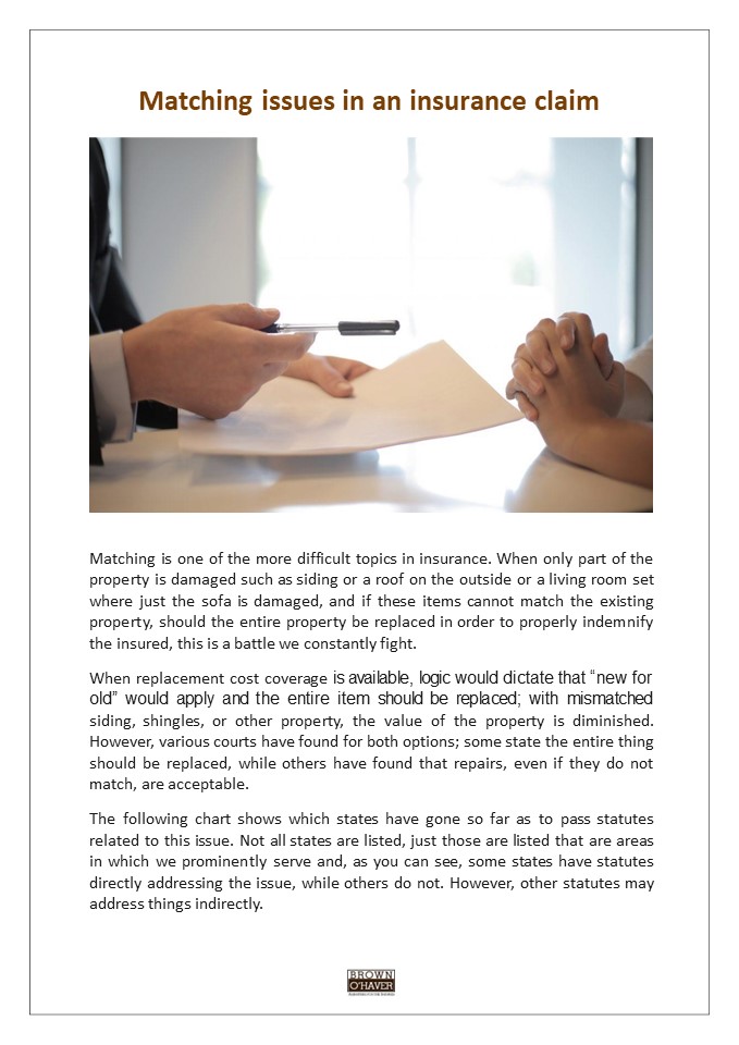 Matching issues in an insurance claim. presentation | free to download