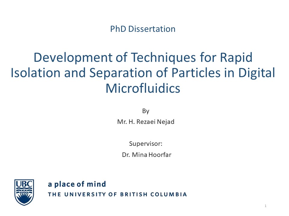 PPT – Development of Techniques for Rapid Isolation and Separation of Particles in Digital ...