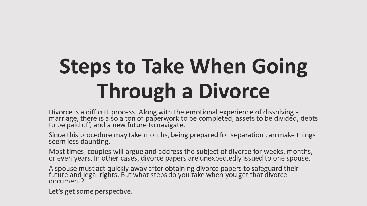 PPT – Steps to Take When Going Through a Divorce PowerPoint ...