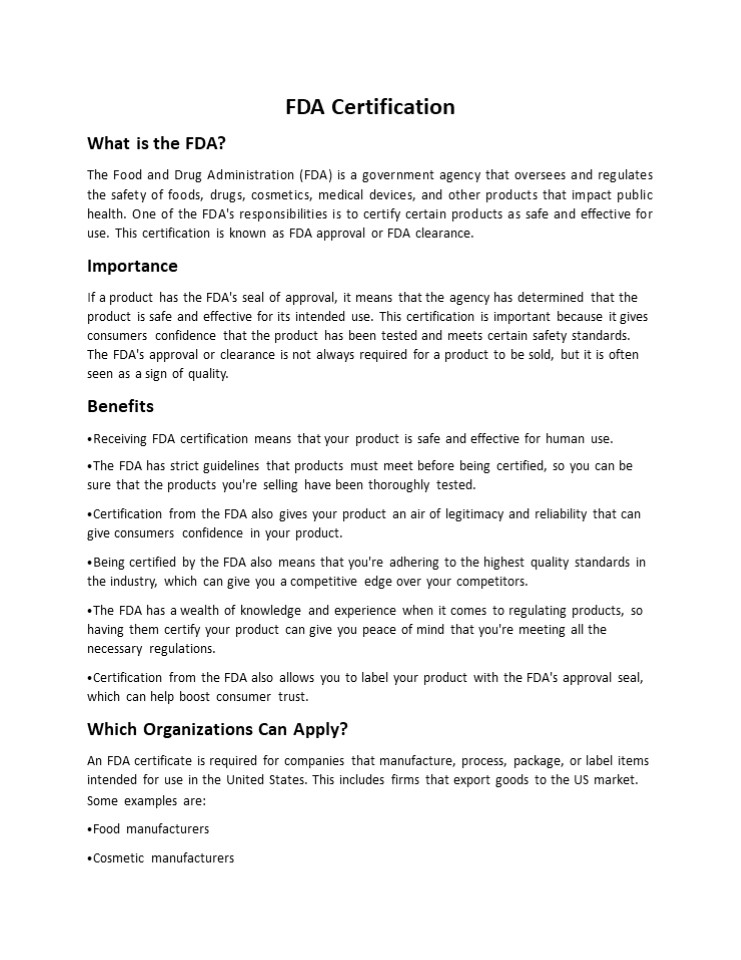 fda registration presentation | free to download