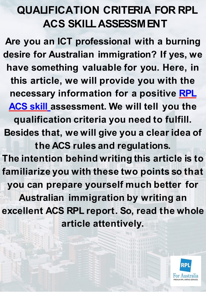 PPT – Qualification Criteria For RPL ACS Skill Assessment PowerPoint ...