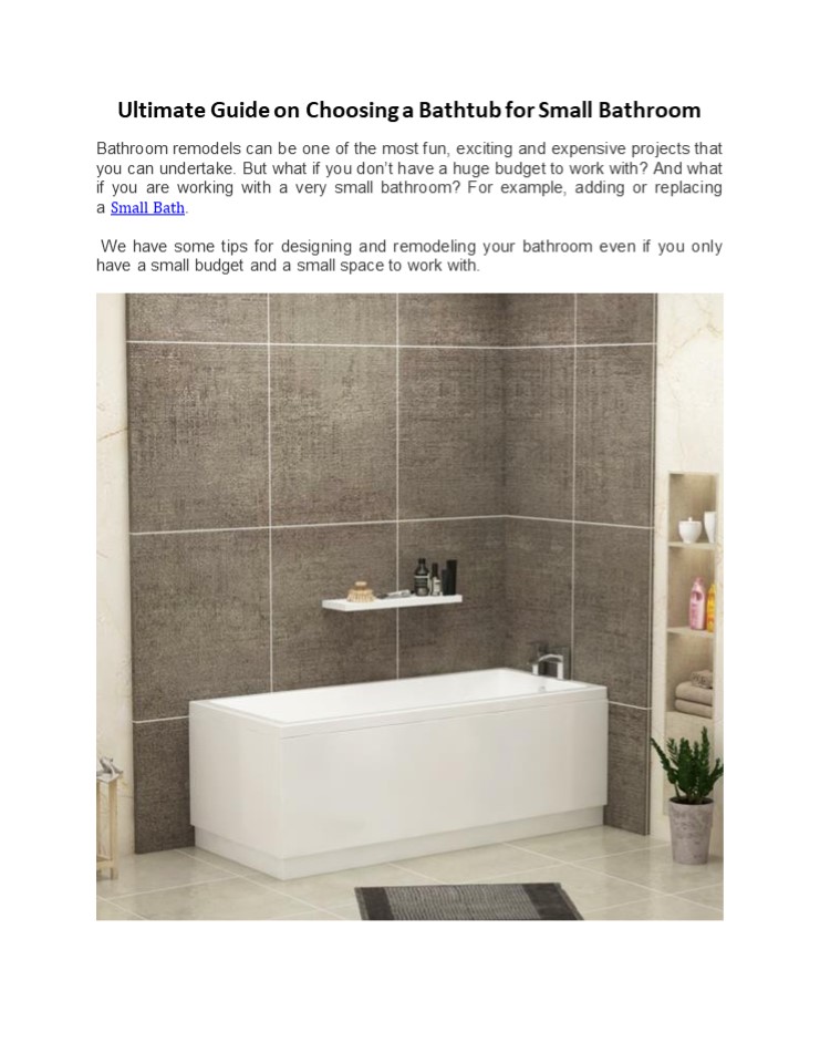 PPT – Ultimate Guide on Choosing a Bathtub for Small Bathroom ...