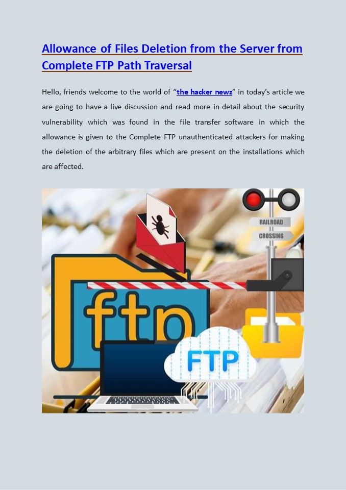 Allowance of Files Deletion from the Server from Complete FTP Path ...