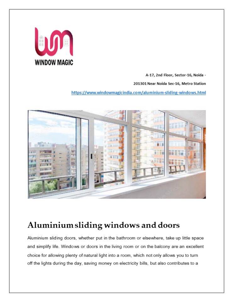 Aluminium sliding windows and doors presentation | free to download