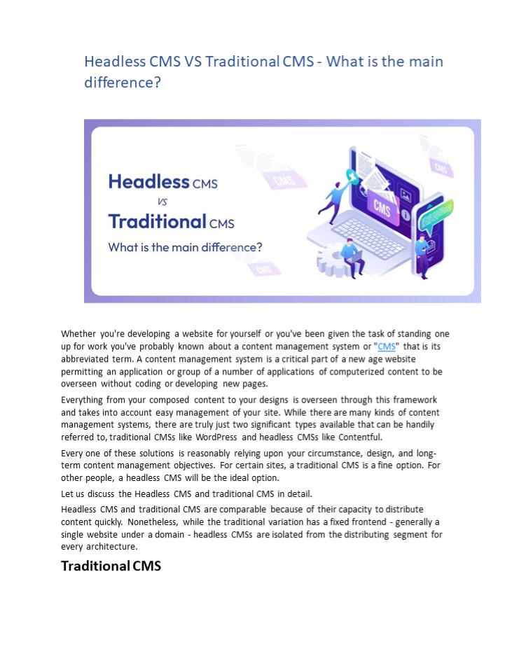 PPT – Headless CMS VS Traditional CMS - What is the main difference ...