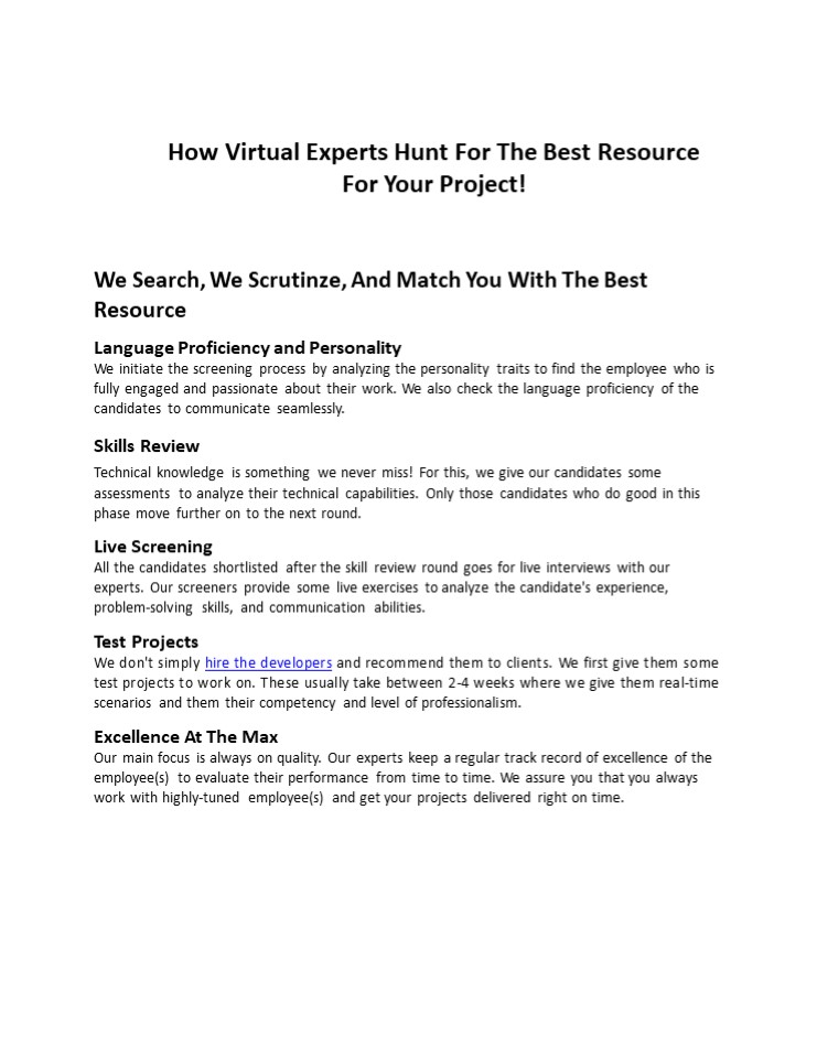 PPT – How Virtual Experts Hunt The Best Resources For Your Project ...