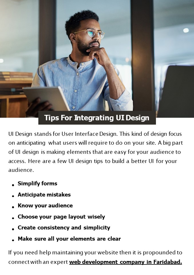 Tips For Integrating UI Design presentation | free to download