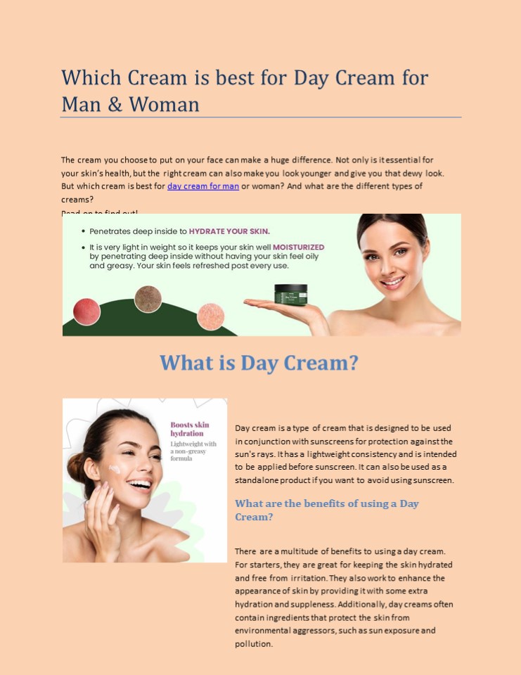 PPT – Which Cream is best for Day Cream for Man & Woman PowerPoint ...