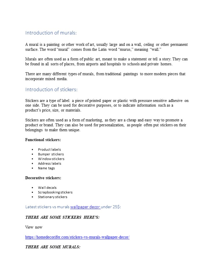 PPT – Stickers vs murals wallpaper decor PowerPoint presentation | free ...