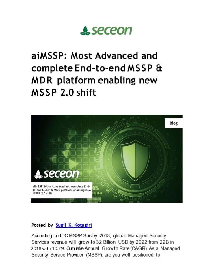 PPT – aiMSSP: Most Advanced and complete End-to-end MSSP & MDR platform ...