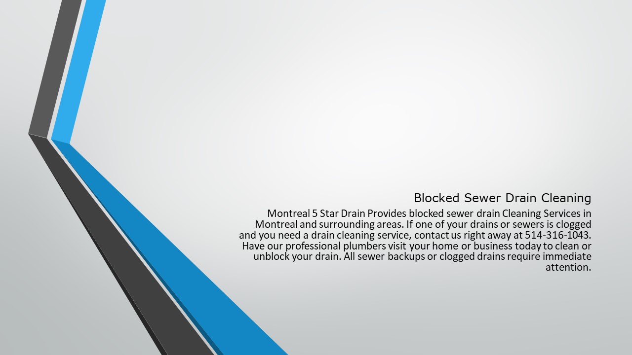 Blocked Sewer Drain Cleaning presentation | free to download