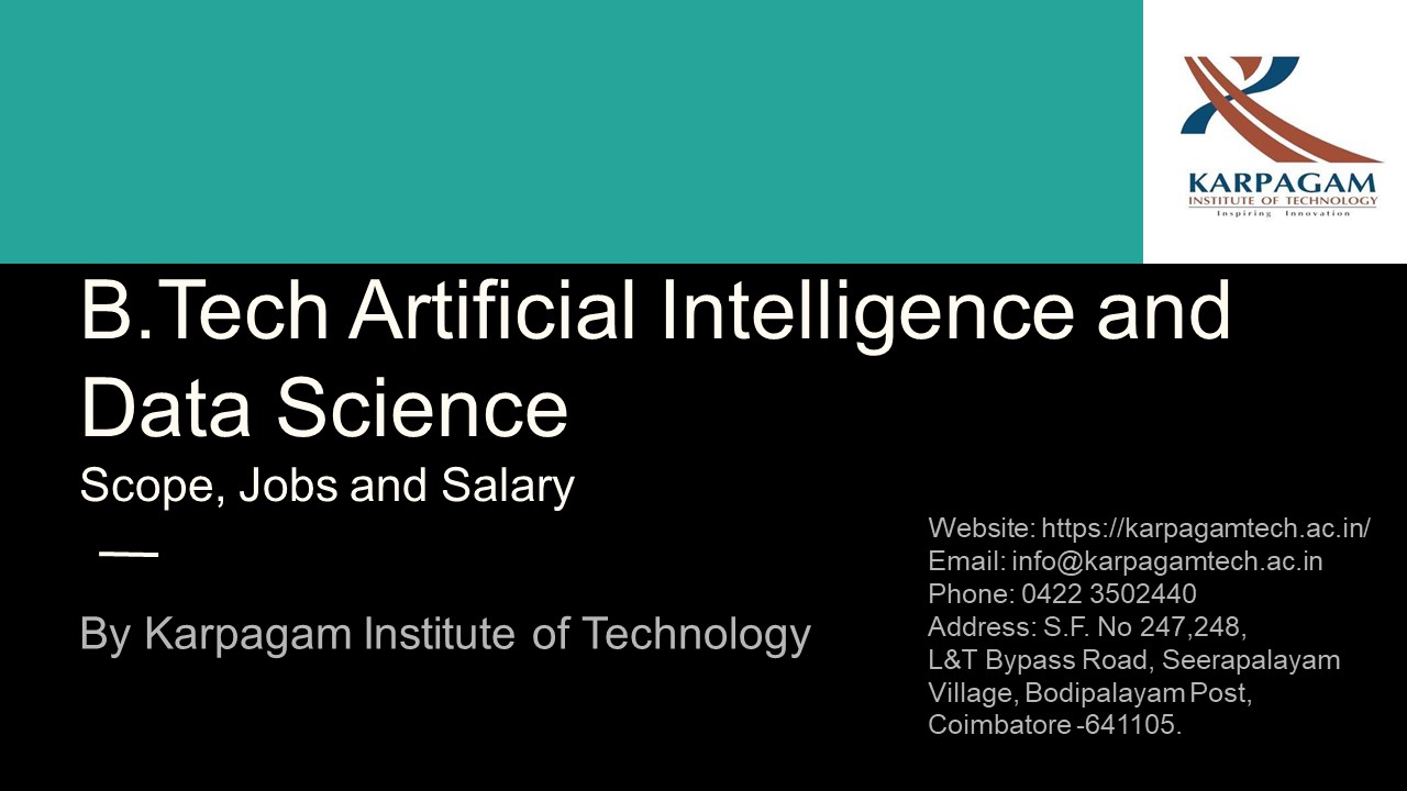 B.Tech Artificial Intelligence and Data Science presentation | free to download