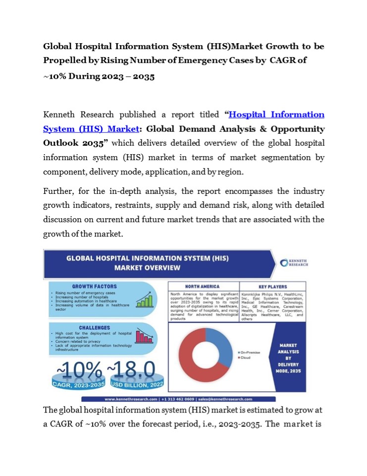 Hospital Information System Market Scope Report & Analysis presentation | free to download