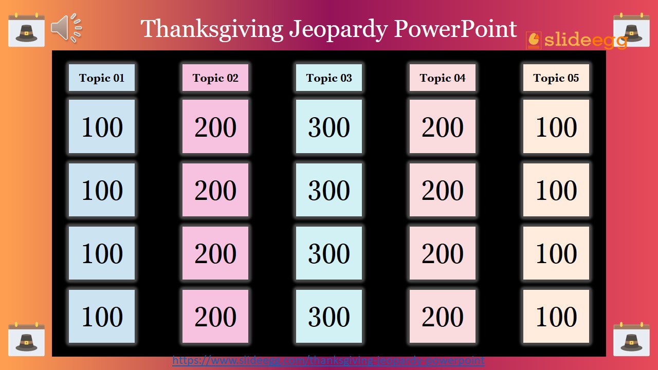 PPT – Multi-Color Thanksgiving Jeopardy PowerPoint Template PowerPoint ...