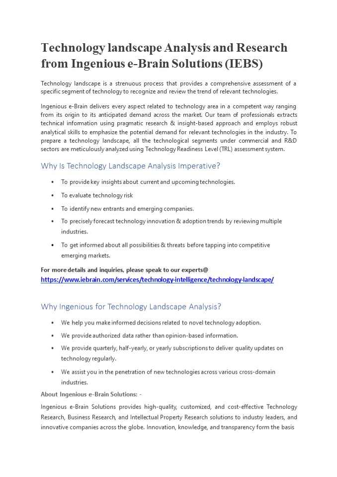 Technology Landscape Analysis presentation | free to download