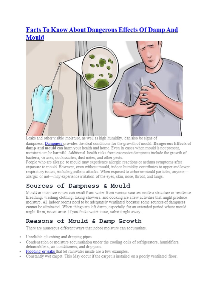 Facts To Know About Dangerous Effects Of Damp And Mould presentation ...