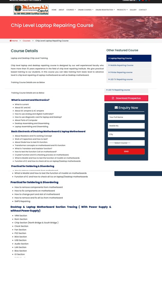 Chip Level Repairing Institute in Delhi | Chip Level Laptop Repairing ...