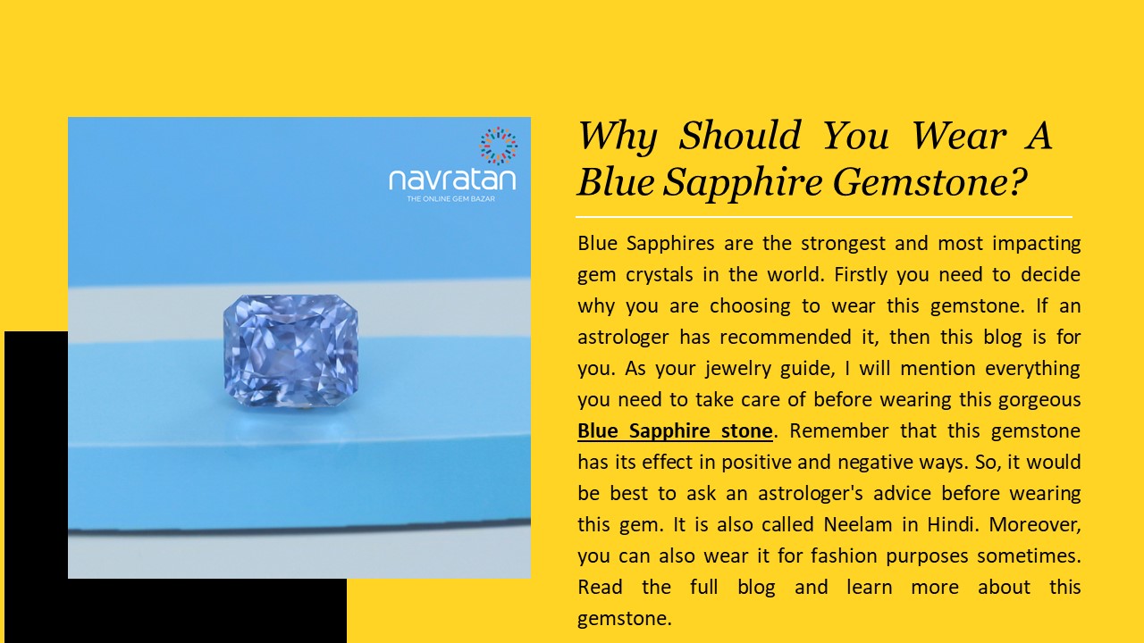 Why Should You Wear A Blue Sapphire Gemstone? presentation | free to ...