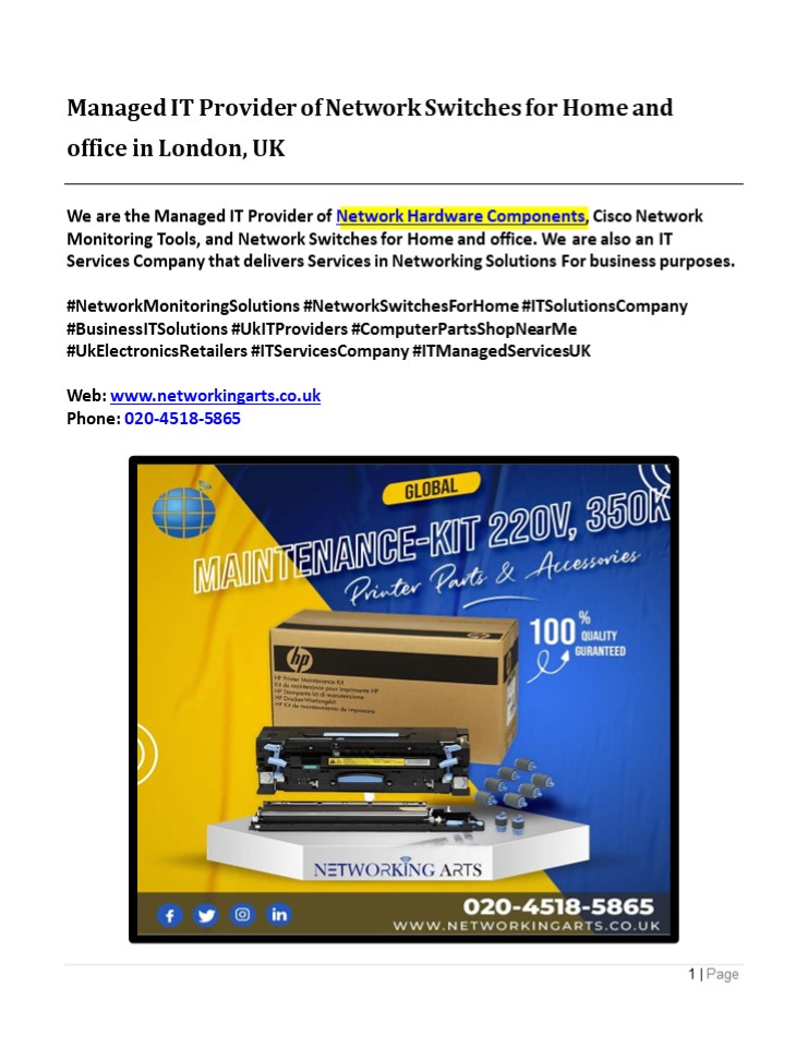 PPT – Managed IT Provider of Network Switches for Home and office in ...