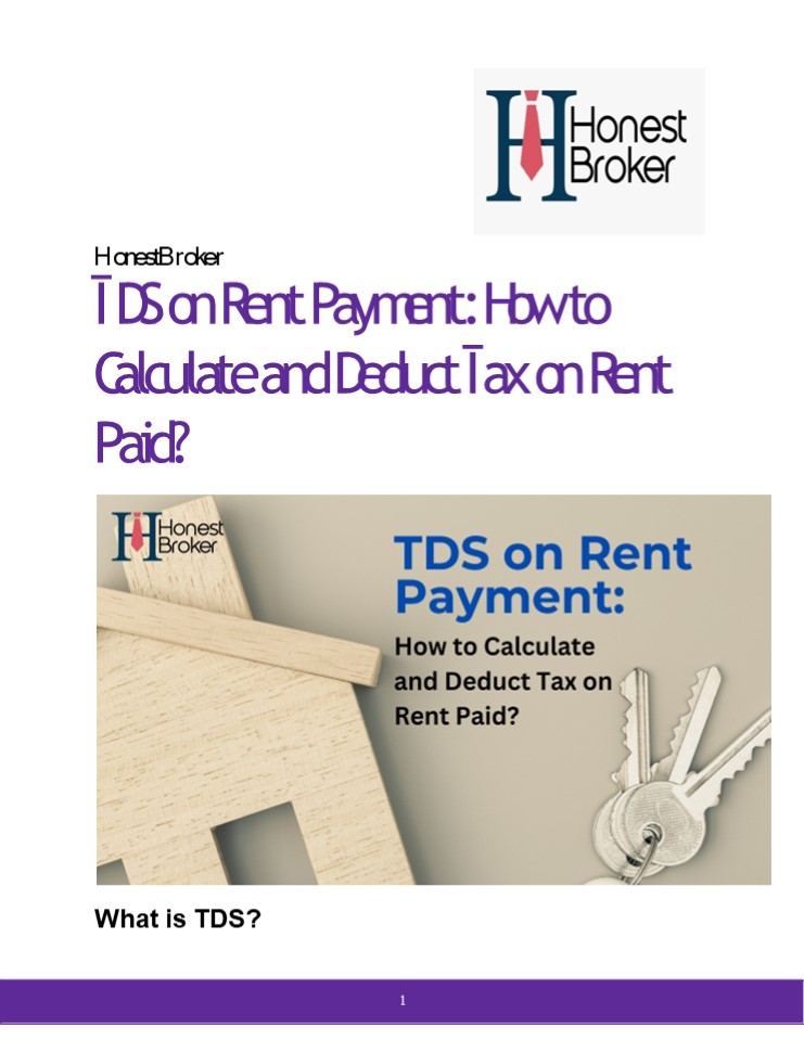 TDS on Rent Payment: How to Calculate and Deduct Tax on Rent Paid ...