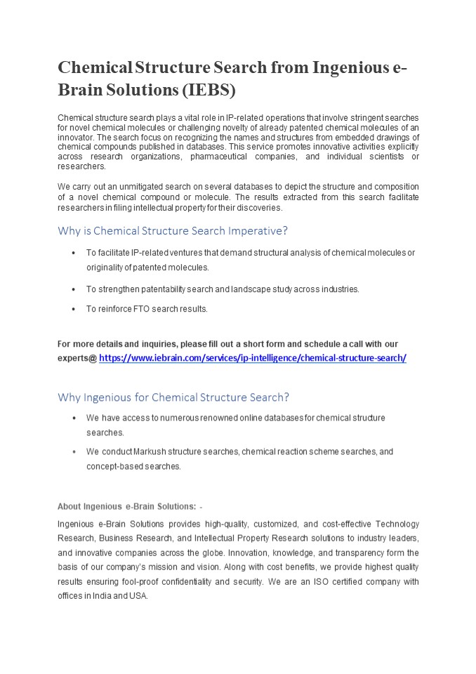 Chemical Structure Search presentation | free to download