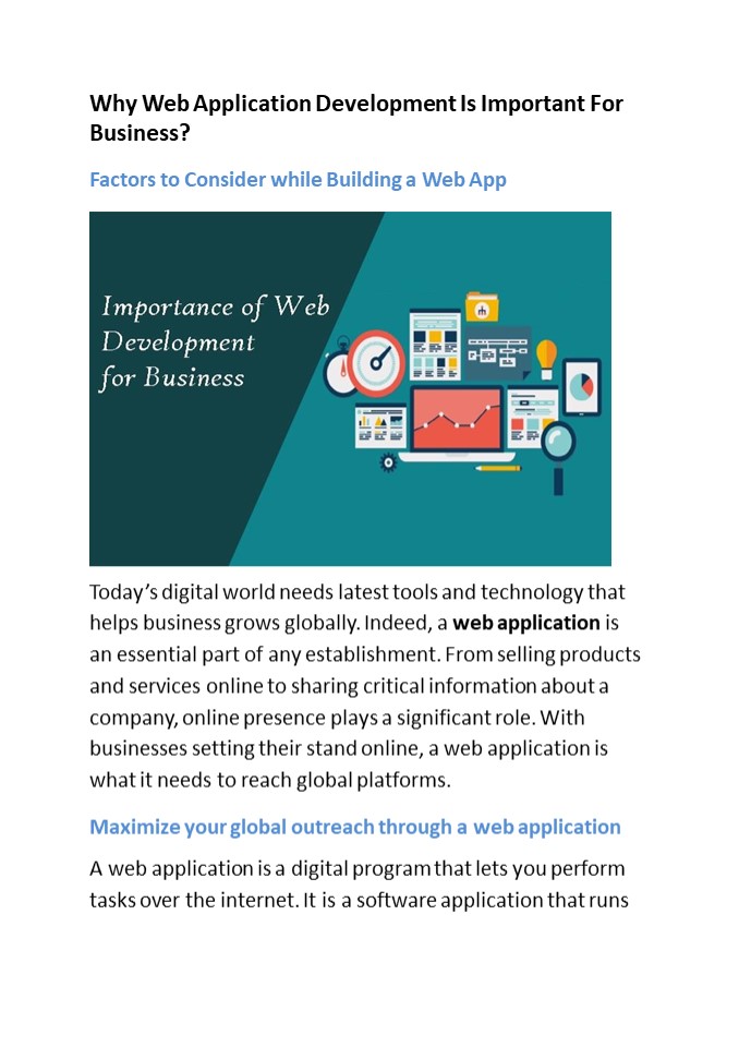 Why Web Application Development Is Important For Business presentation ...