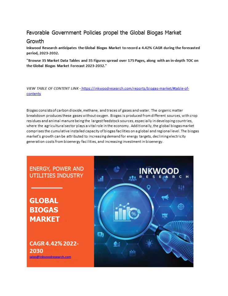 Global Biogas Market Research Report | Forecast 2022-2030 presentation ...