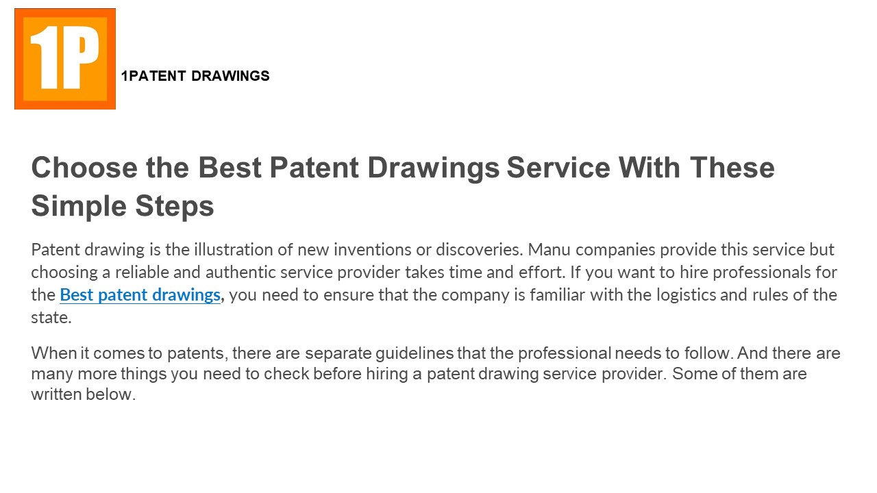 PPT – Choose the Best Patent Drawings Service With These Simple Steps PowerPoint presentation ...