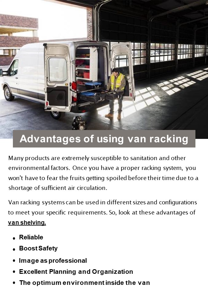 Advantages of using van racking presentation | free to download
