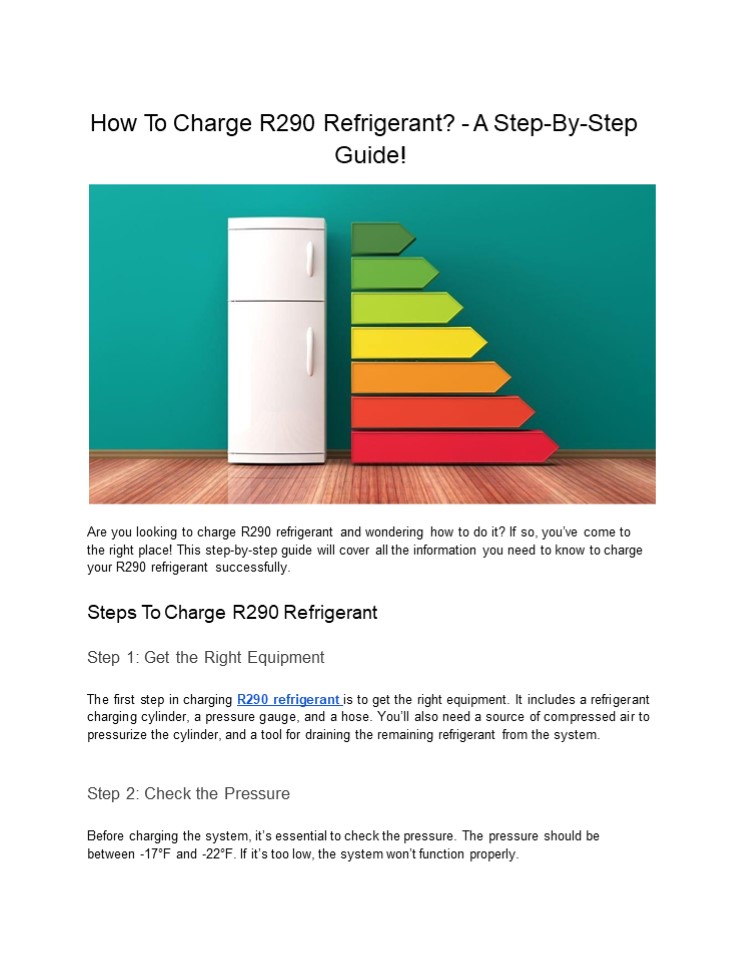 HOW TO CHARGE R290 REFRIGERANT? – A STEP-BY-STEP GUIDE! presentation ...
