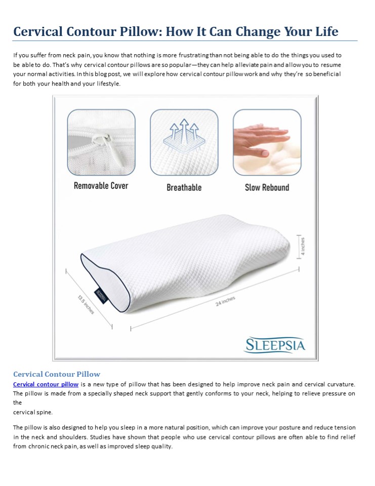 Cervical Contour Pillow: How It Can Change Your Life presentation ...