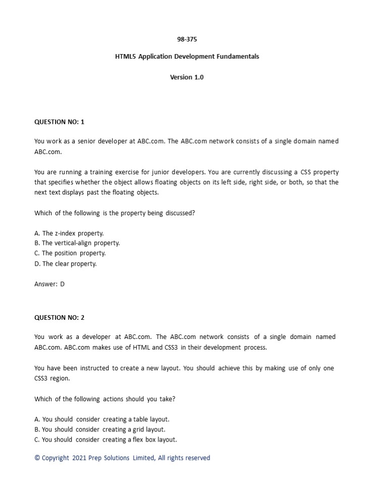 PPT – 98-375-Questions PowerPoint presentation | free to download - id ...