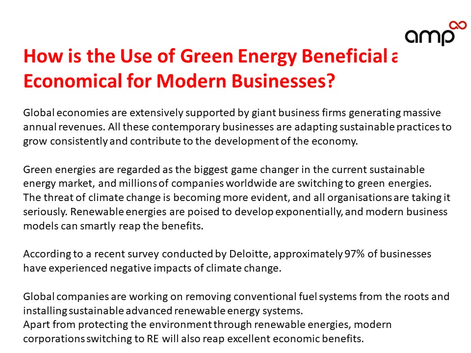 PPT – How is the Use of Green Energy Beneficial and Economical for ...