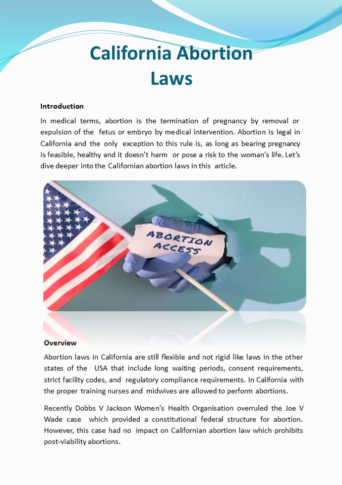 PPT – California Abortion Laws PowerPoint presentation | free to download - id: 9613d9-M2I2N