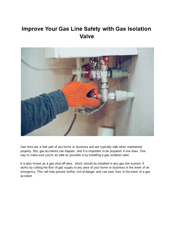 Improve Your Gas Line Safety with Gas Isolation Valve presentation ...