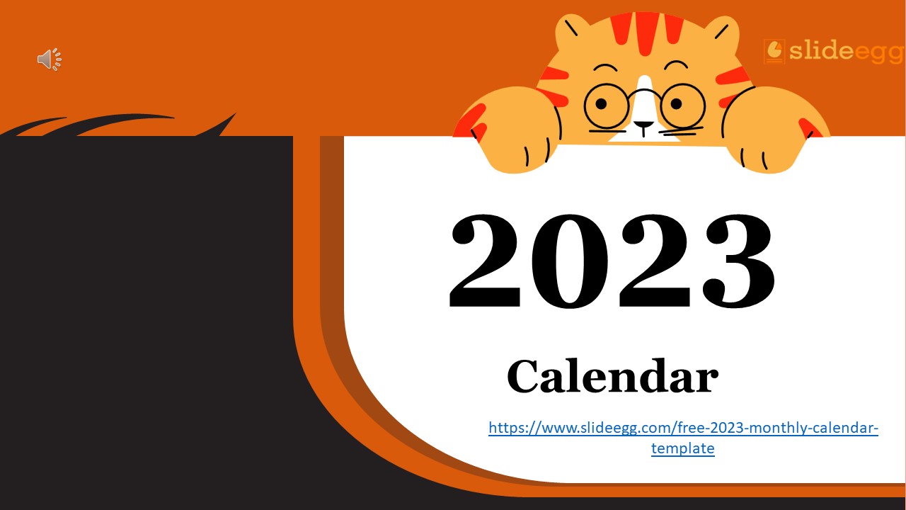 PPT Effective 2023 Monthly Calendar Template PowerPoint Template 