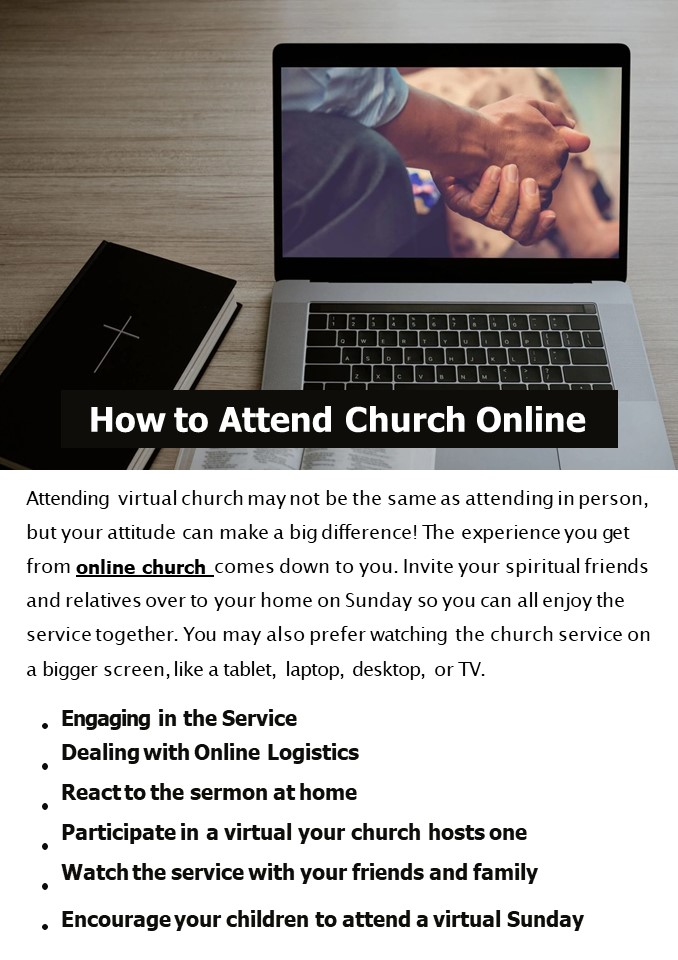 How to Attend Church Online presentation | free to download