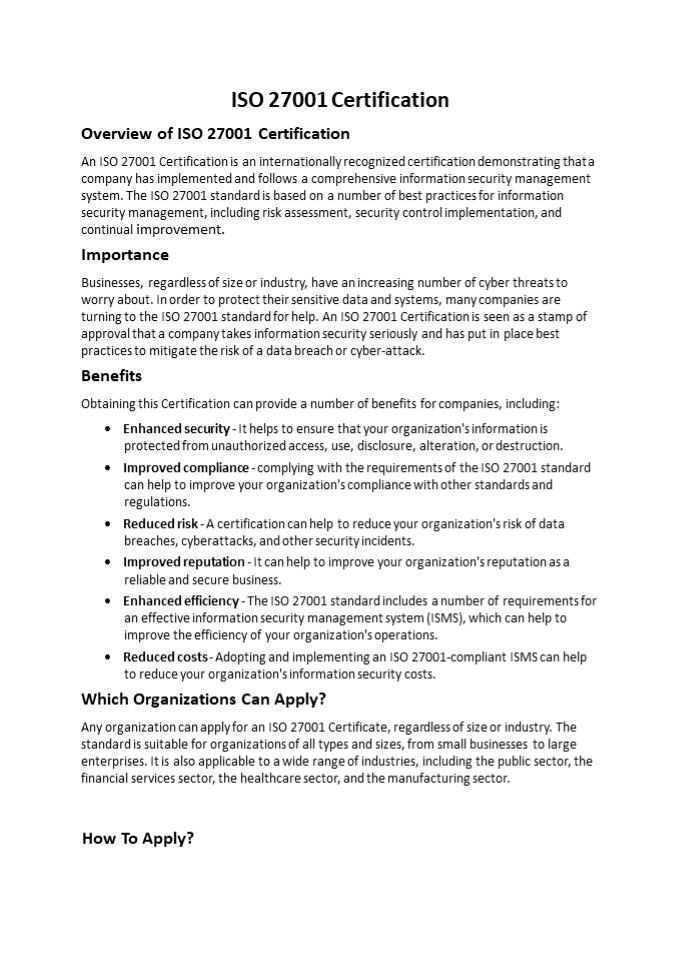 Iso 27001 Benefits Ppt Powerpoint