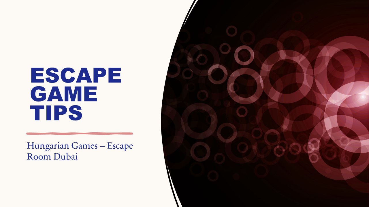 Escape Game Tips For Success Gaming presentation | free to view