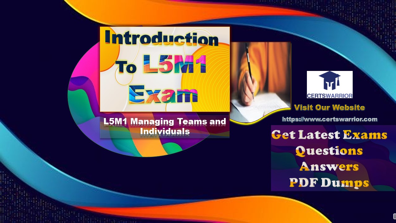 L5M1 Managing Teams and Individuals presentation | free to download